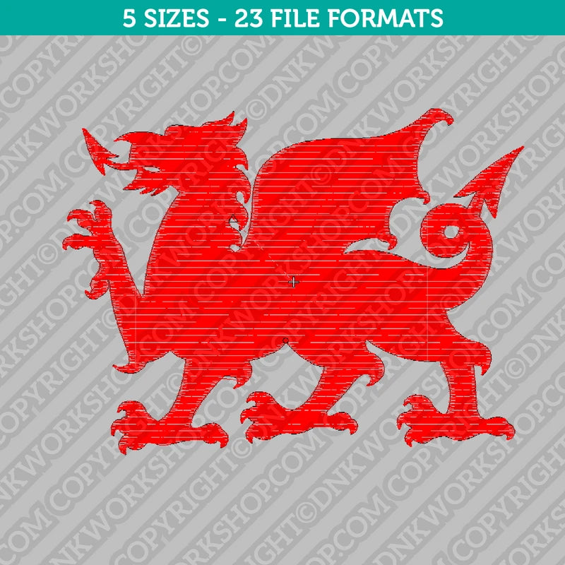 Welsh Dragon Embroidery Design - 5 Sizes - INSTANT DOWNLOAD – DNKWorkshop