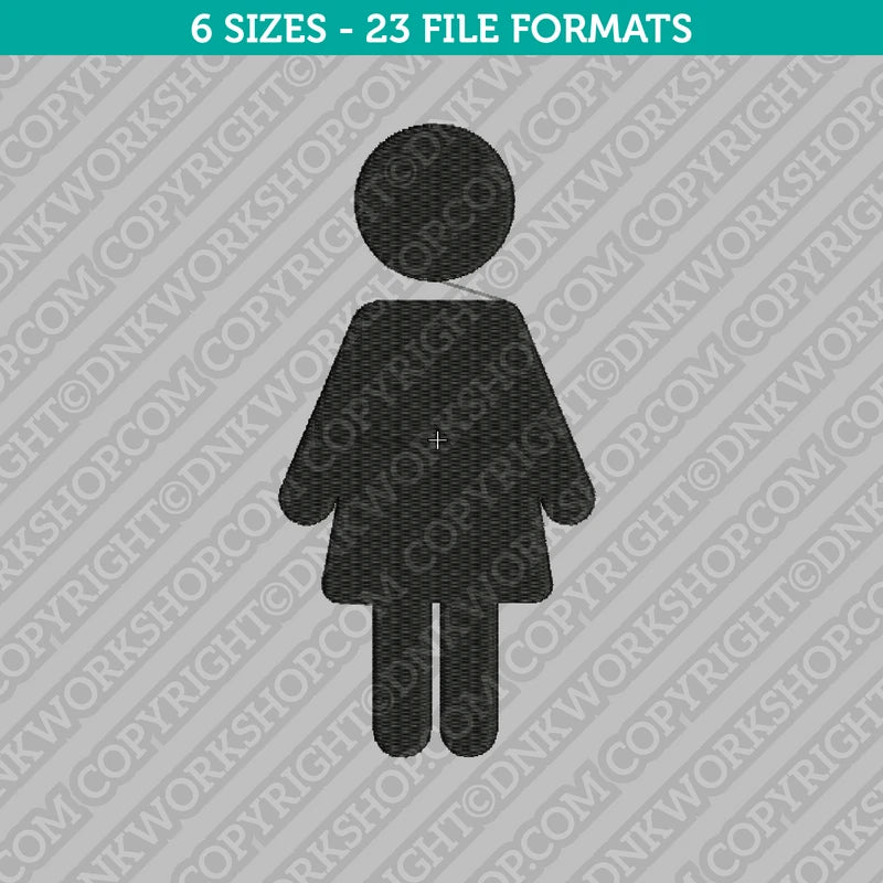 Woman Symbol Embroidery Design - 6 Sizes - INSTANT DOWNLOAD – DNKWorkshop