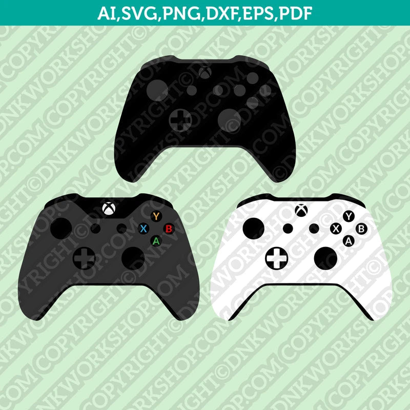 Xbox Controller SVG Vector Silhouette Cameo Cricut Cut File Clipart ...