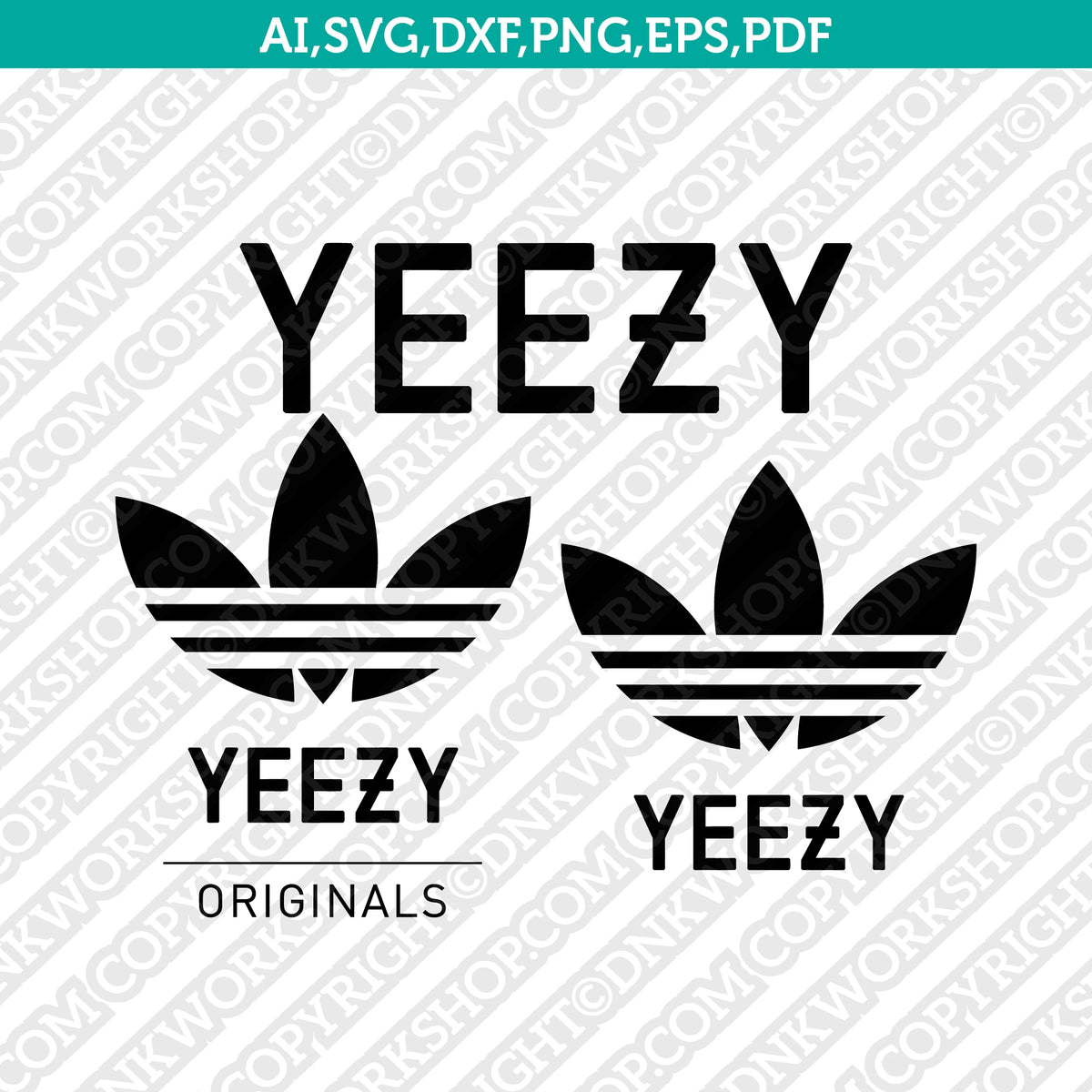 Yeezy Logo SVG Silhouette Cameo Cricut Cut File Vector Png Eps Dxf ...