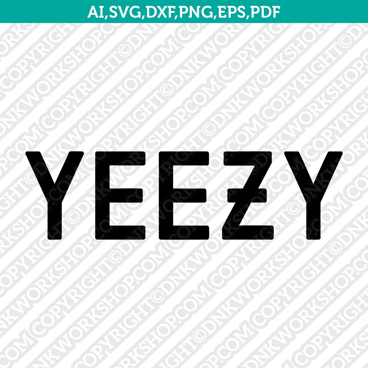Yeezy Logo SVG Silhouette Cameo Cricut Cut File Vector Png Eps Dxf ...