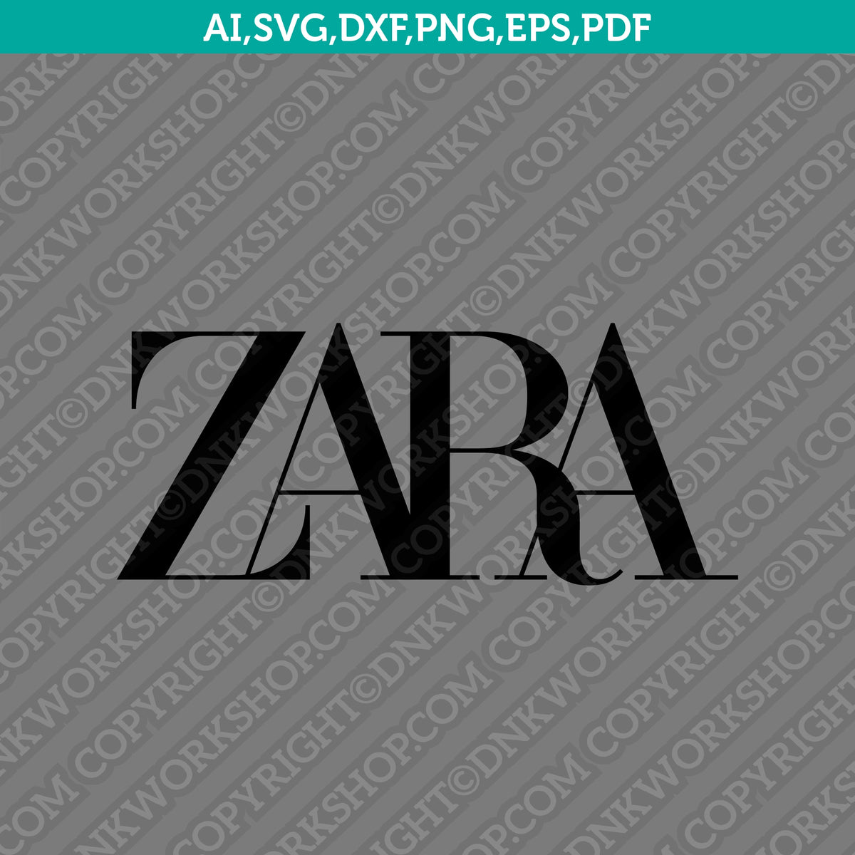 ZARA Logo SVG Vector Cricut Silhouette – DNKWorkshop