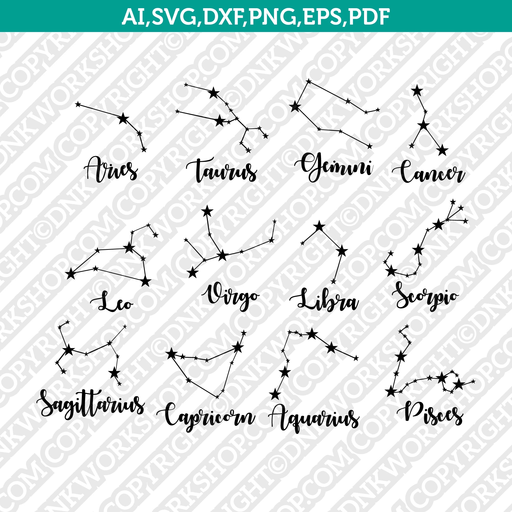 Zodiac svg files 60 photos - Astrologytoyou.com