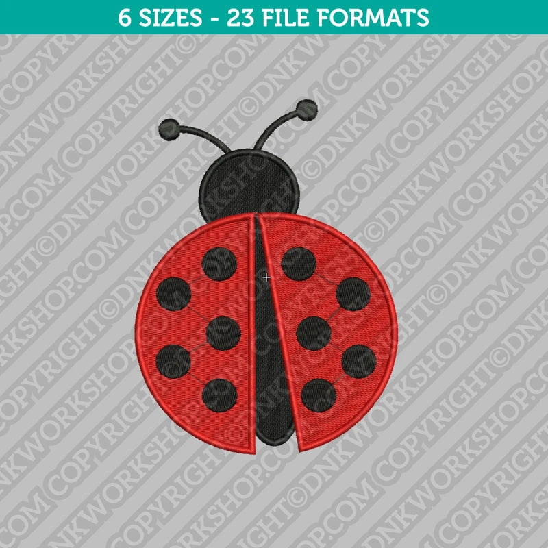 Ladybug Machine Embroidery Design - 6 Sizes - INSTANT DOWNLOAD ...