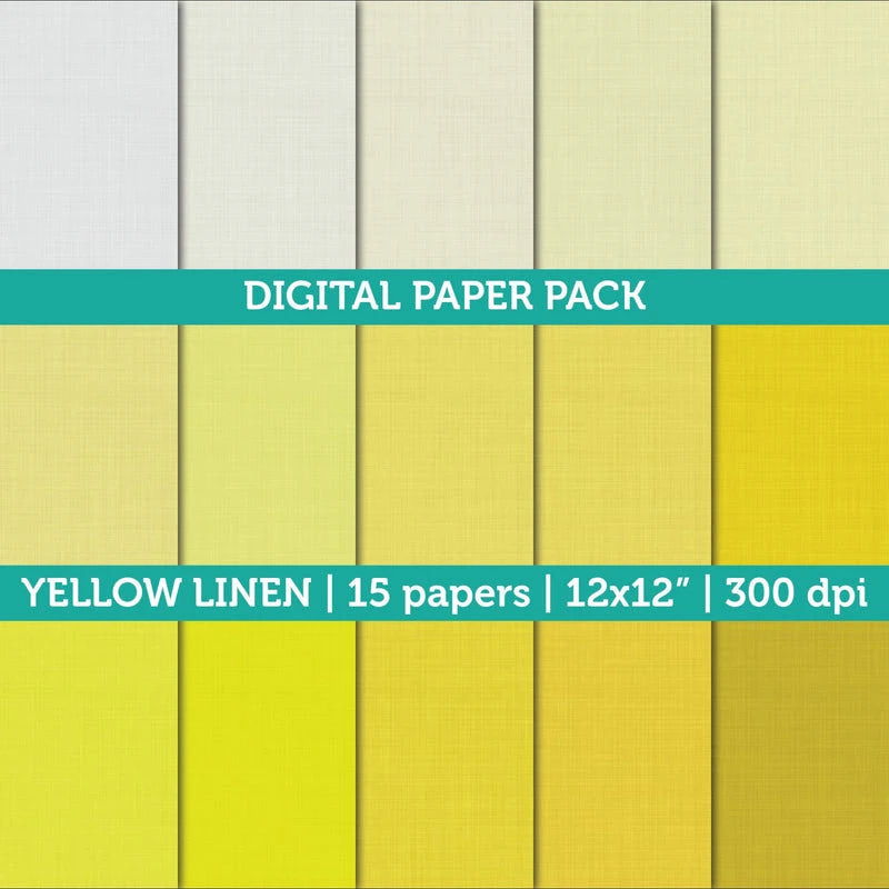 Digital Papers Scrapbooking Yellow Linen Textured Paper Instant Downlo ...